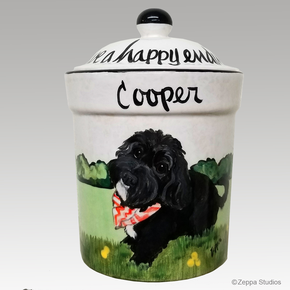 ORIGINAL STYLE HAND PAINTED CANISTER - 1-2 PETS - Elizabeth Lynn Designs